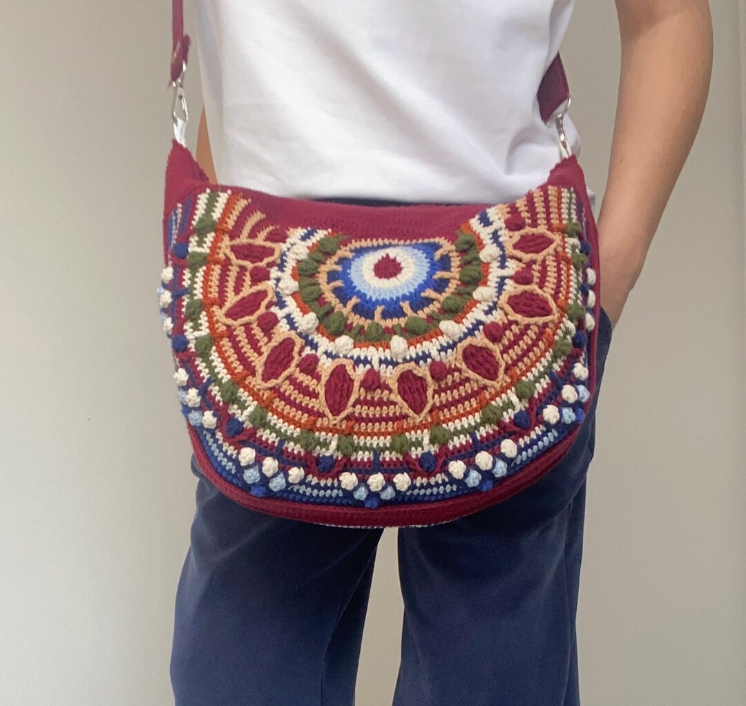Pre-order Crochet Bag, Custom Handmade Mandala Crochet Bag ...