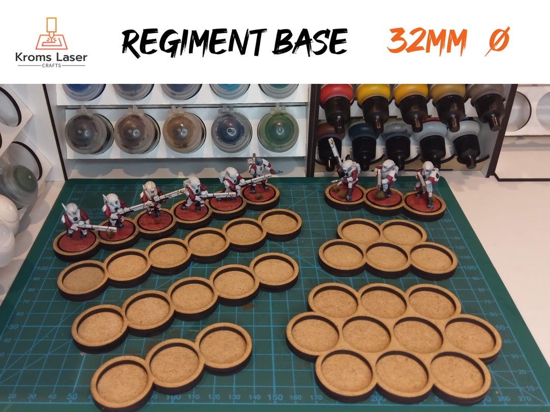 Tabletop Regiment Base for 32 Mm Bases in Different Formations - Etsy