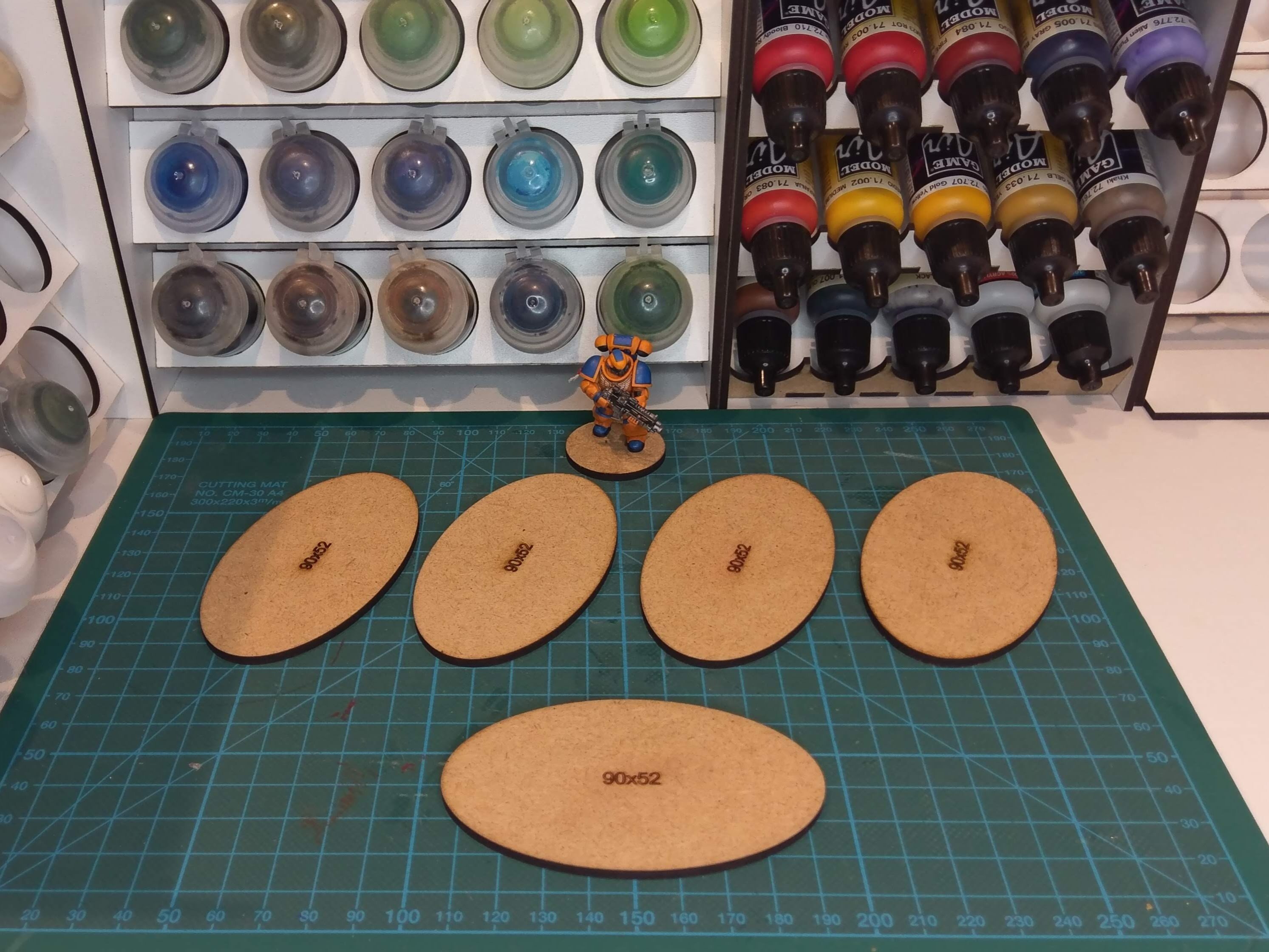 Tabletop Base Oval 60mm, 75mm, 90mm, 105mm, 120mm, 170mm for Warhammer ...