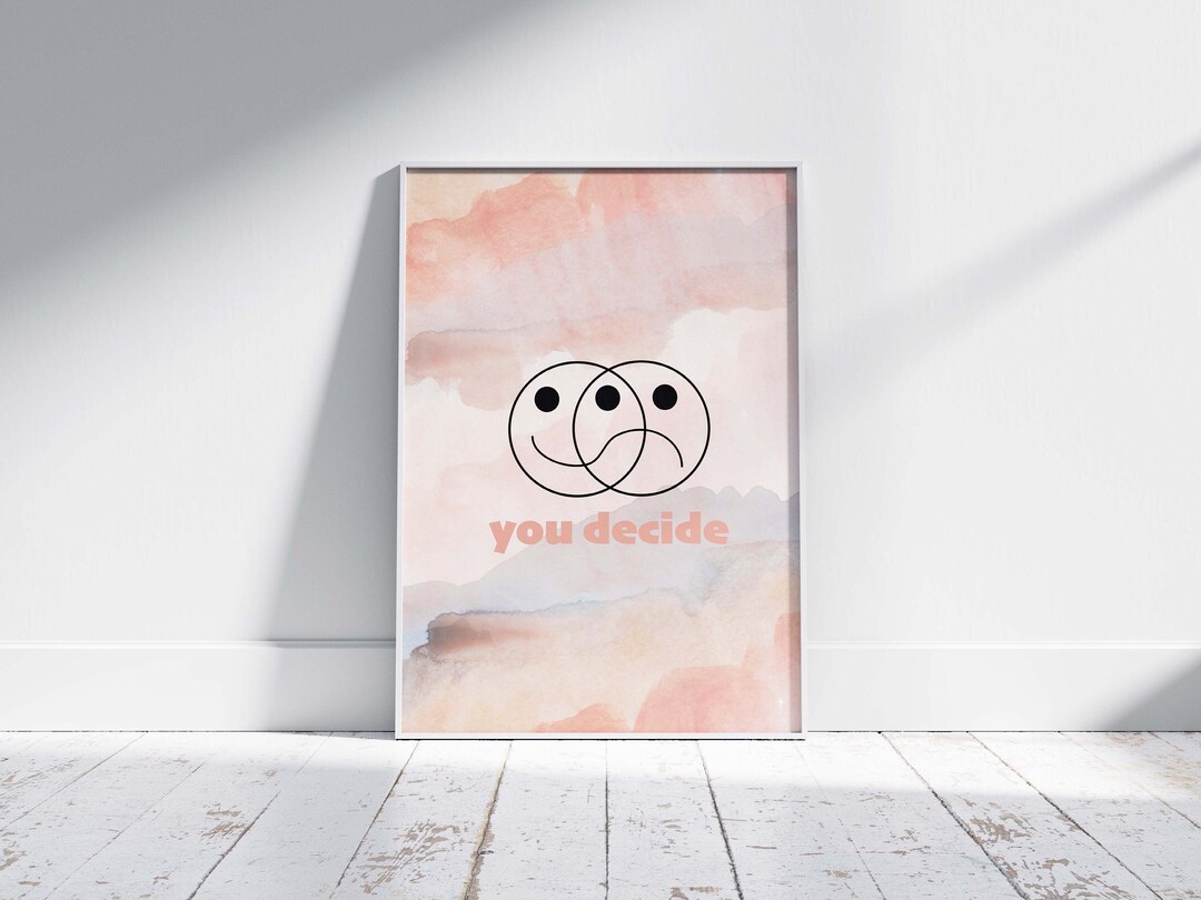 Happy Sad Poster to Print Instant Download motivational and ...