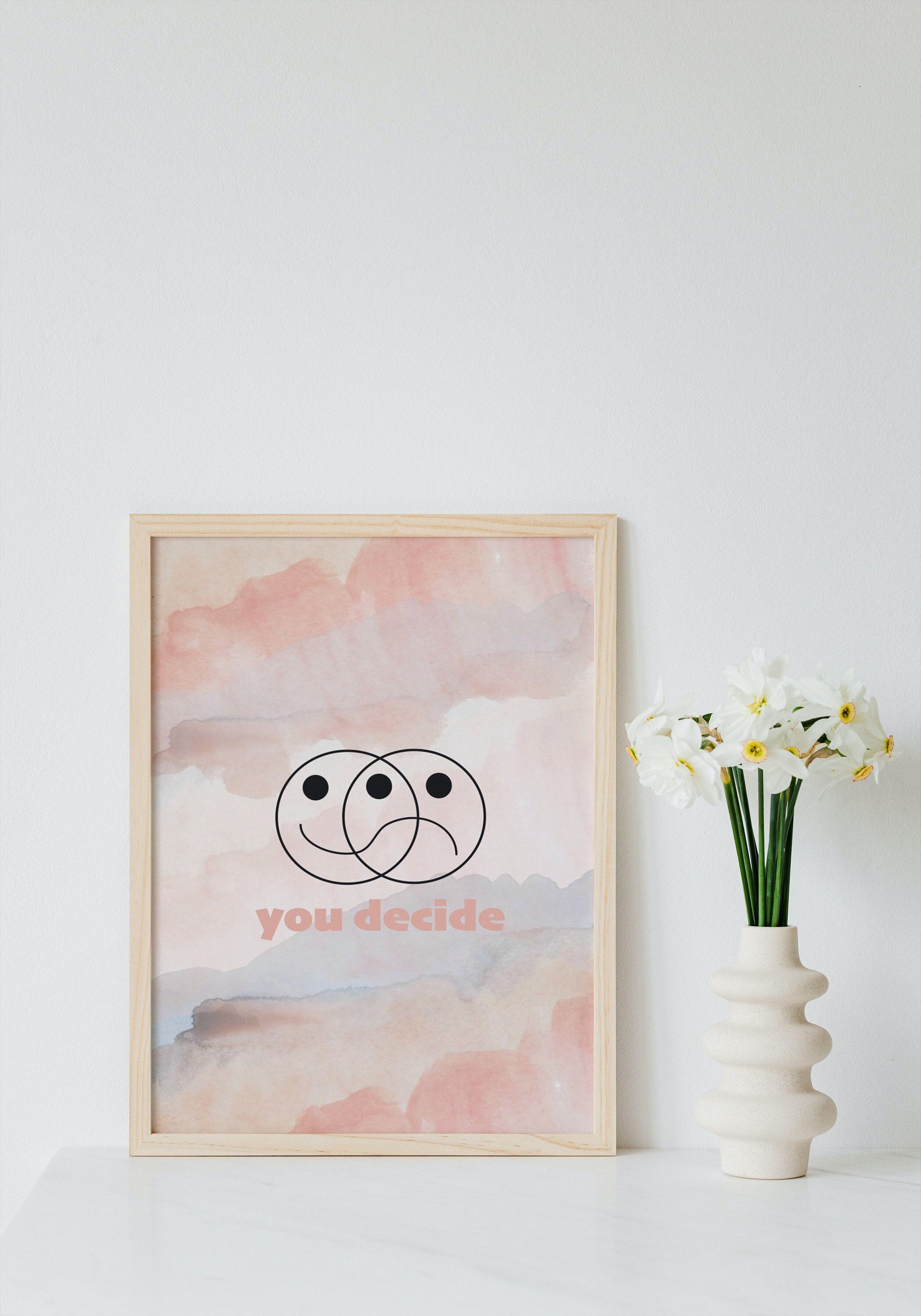 Happy Sad Poster to Print Instant Download motivational and ...