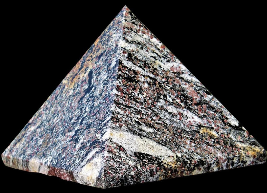 Ruby Spinel Matrix Crystal Pyramid: Polished Egyptian Decor (170MM) - Etsy