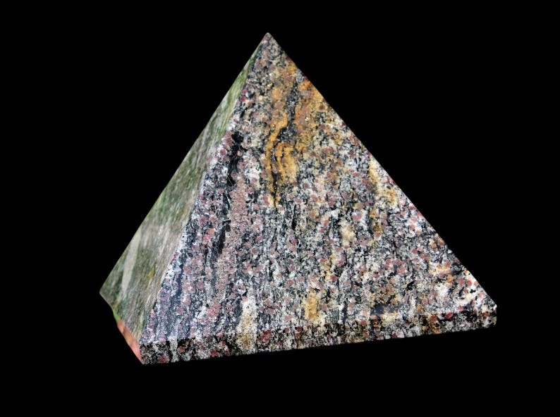 Ruby Spinel Matrix Crystal Pyramid: Polished Egyptian Decor (170MM) - Etsy
