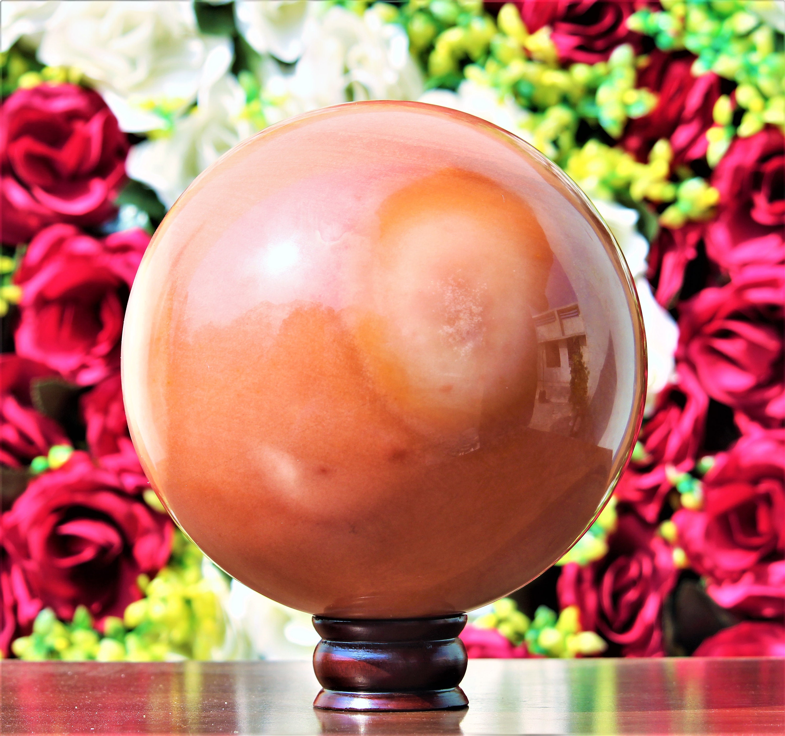 Polished Superb 195MM Pink Carrot Jasper Crystal Healing Chakras Reiki ...