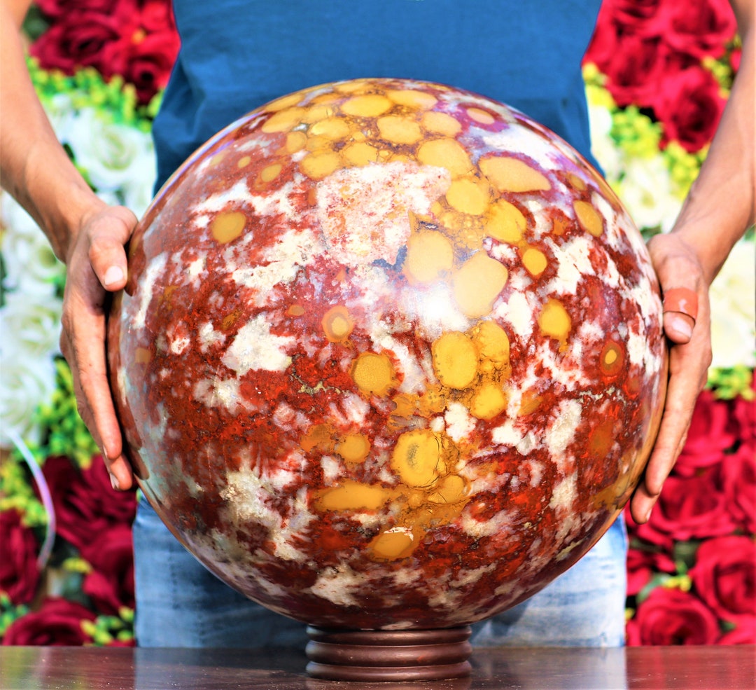 Huge Size Polished Red King Cobra Jasper Crystal Sphere 350mm - Etsy