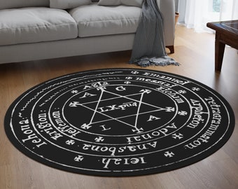 Alchemy Ouroboros Magic Circle Round Carpet Hermetic - Etsy