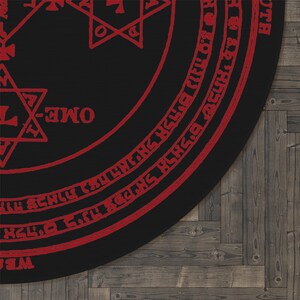 Goetia Lesser Key of Solomon Magic Circle Round Carpet Hermetic ...