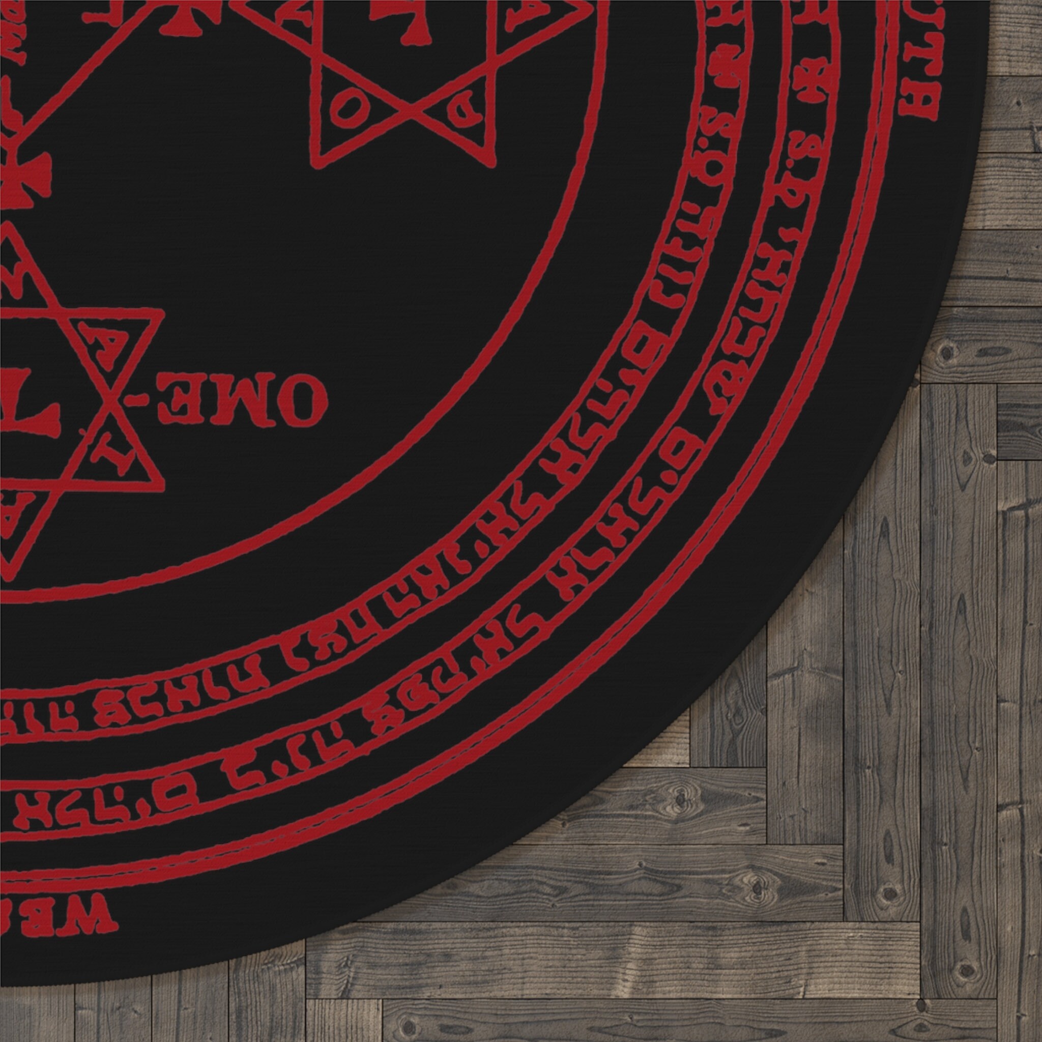 Goetia Lesser Key of Solomon Magic Circle Round Carpet - Etsy