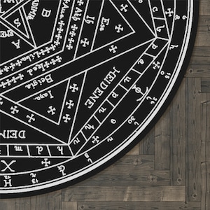 Enochian Magick Magic Circle Round Carpet Hermetic Rosicrucian Esoteric ...
