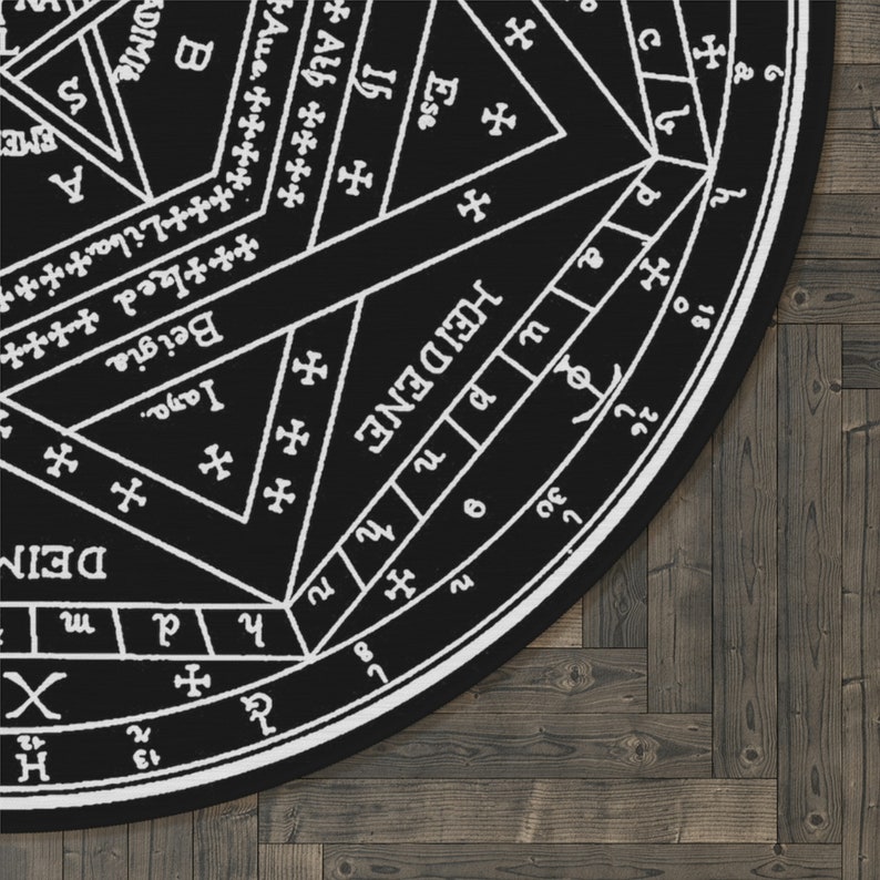 Enochian Magick Magic Circle Round Carpet Hermetic Rosicrucian Esoteric ...