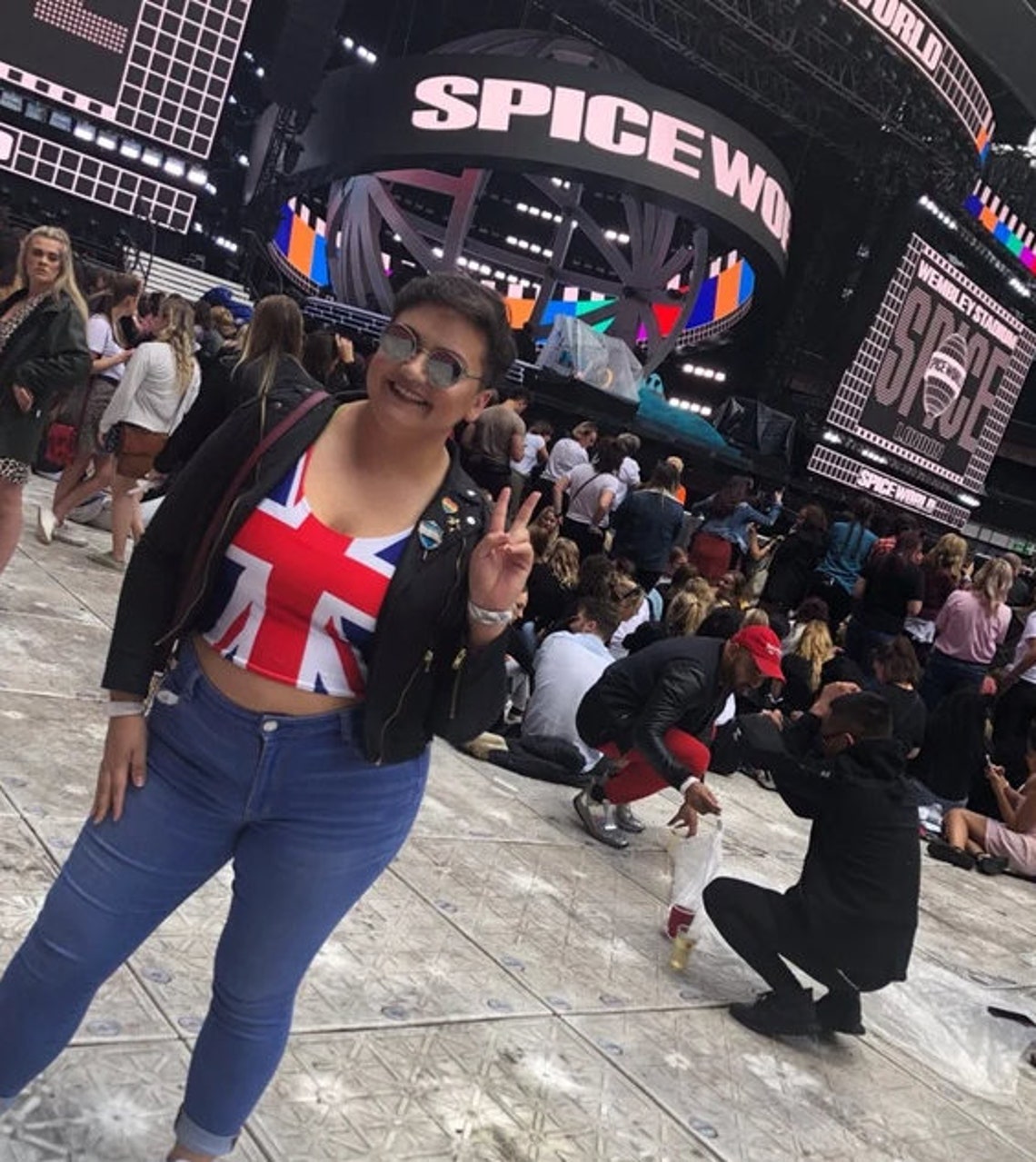 Spice Girls Union Jack Cosplay Costume Drag Spandex Crop Tank - Etsy