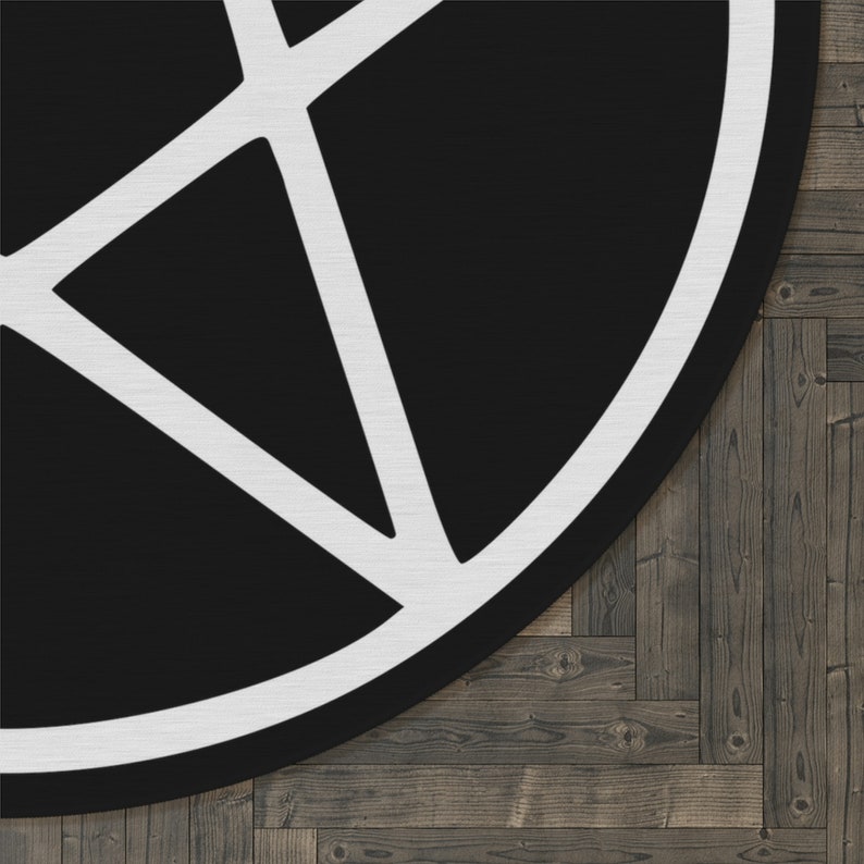 Pentacle Sigils Inverted Pentagram Round Carpet Magic Circle Occult ...