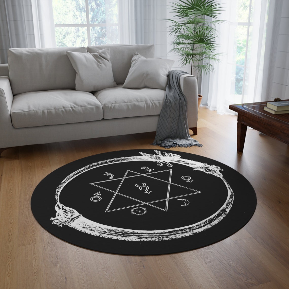 Alchemy Ouroboros Magic Circle Round Carpet Hermetic Rosicrucian ...