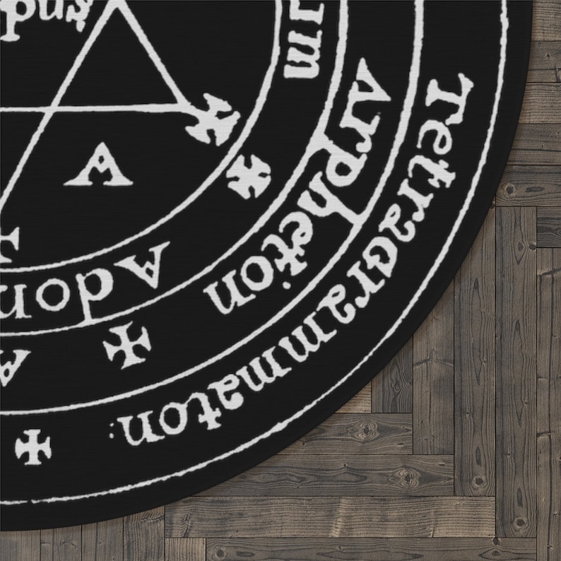 Grand Pentacle of Solomon Magic Circle Round Carpet Hermetic ...
