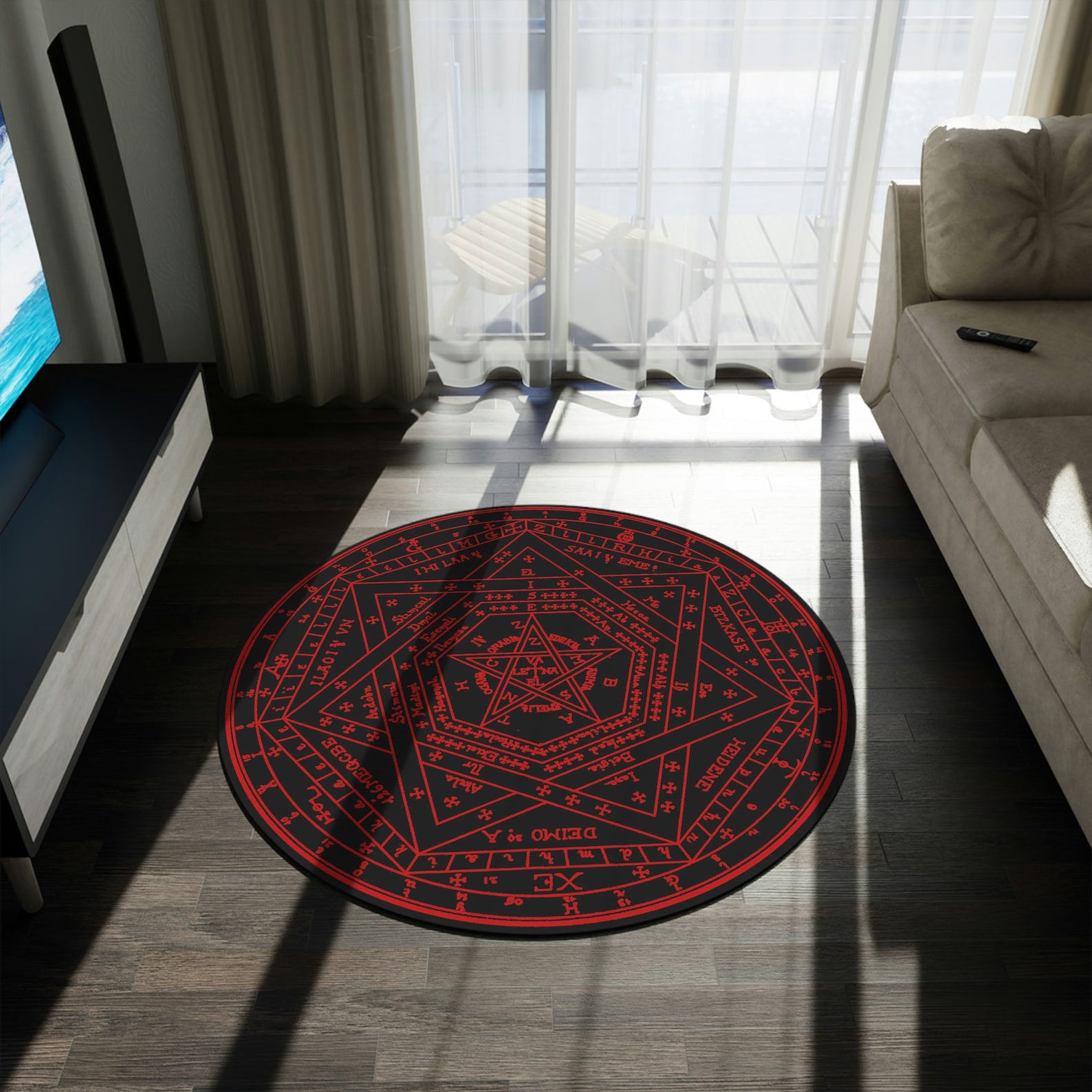 Enochian Magick Magic Circle Round Carpet Hermetic Occult Decor ...