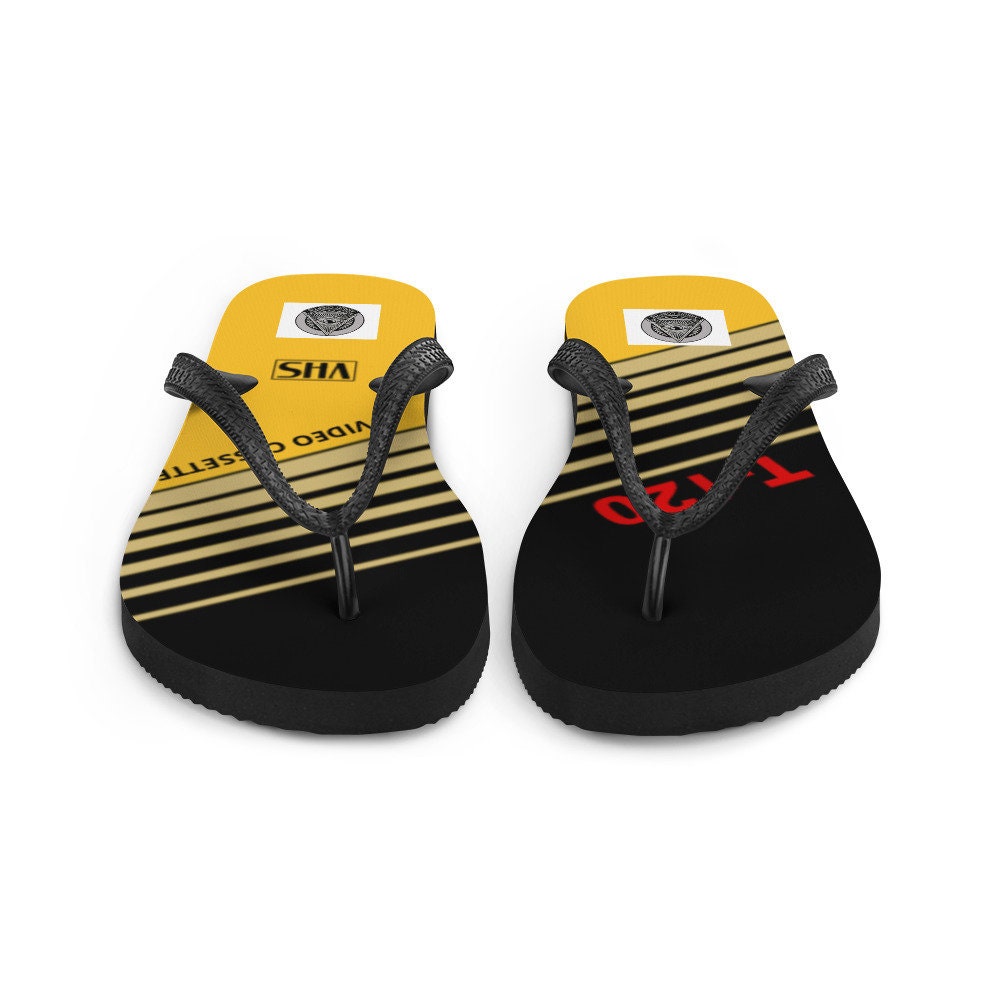 VHS Tapes 80s Vaporwave Cassette Tapes Flip Flops Beach Shoes - Etsy México