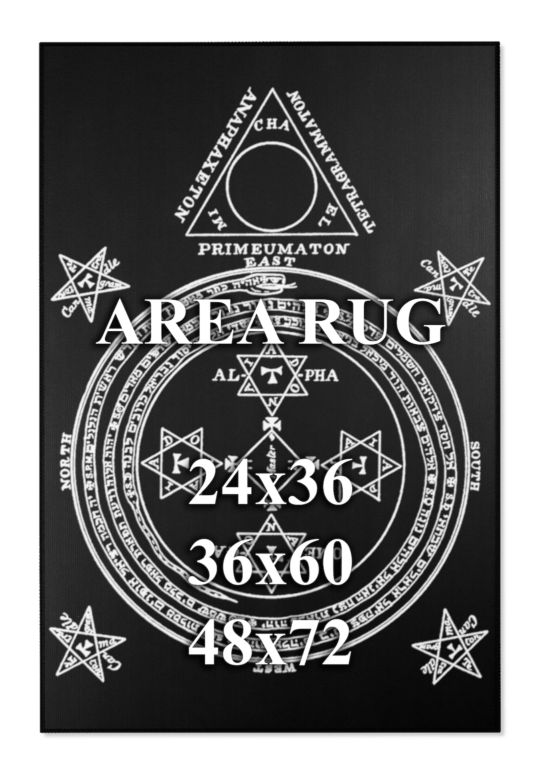 Goetia Lesser Key of Solomon Magic Circle Retro Area Rug Hermetic ...