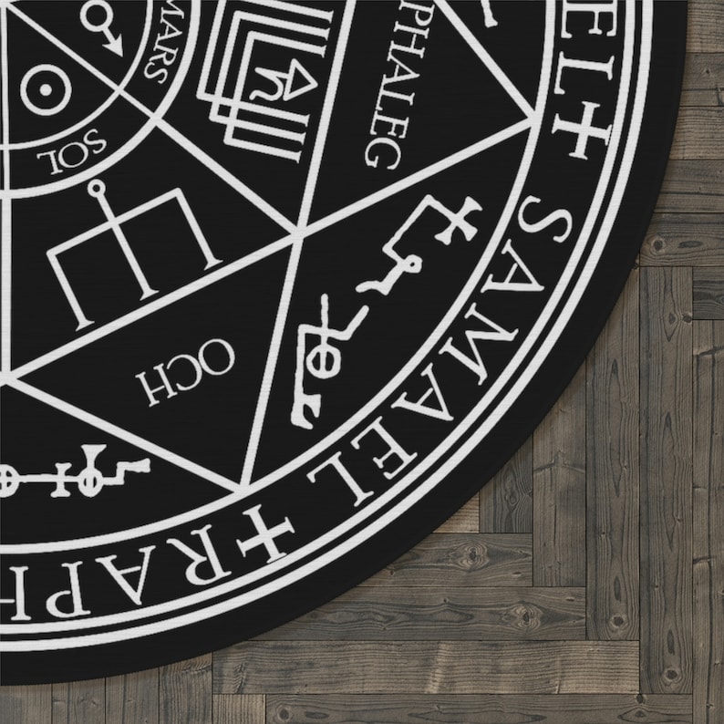 Enochian Magick Archangel Magic Circle Round Carpet Hermetic - Etsy