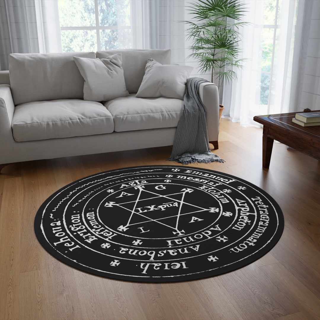 Grand Pentacle of Solomon Magic Circle Round Carpet Hermetic ...