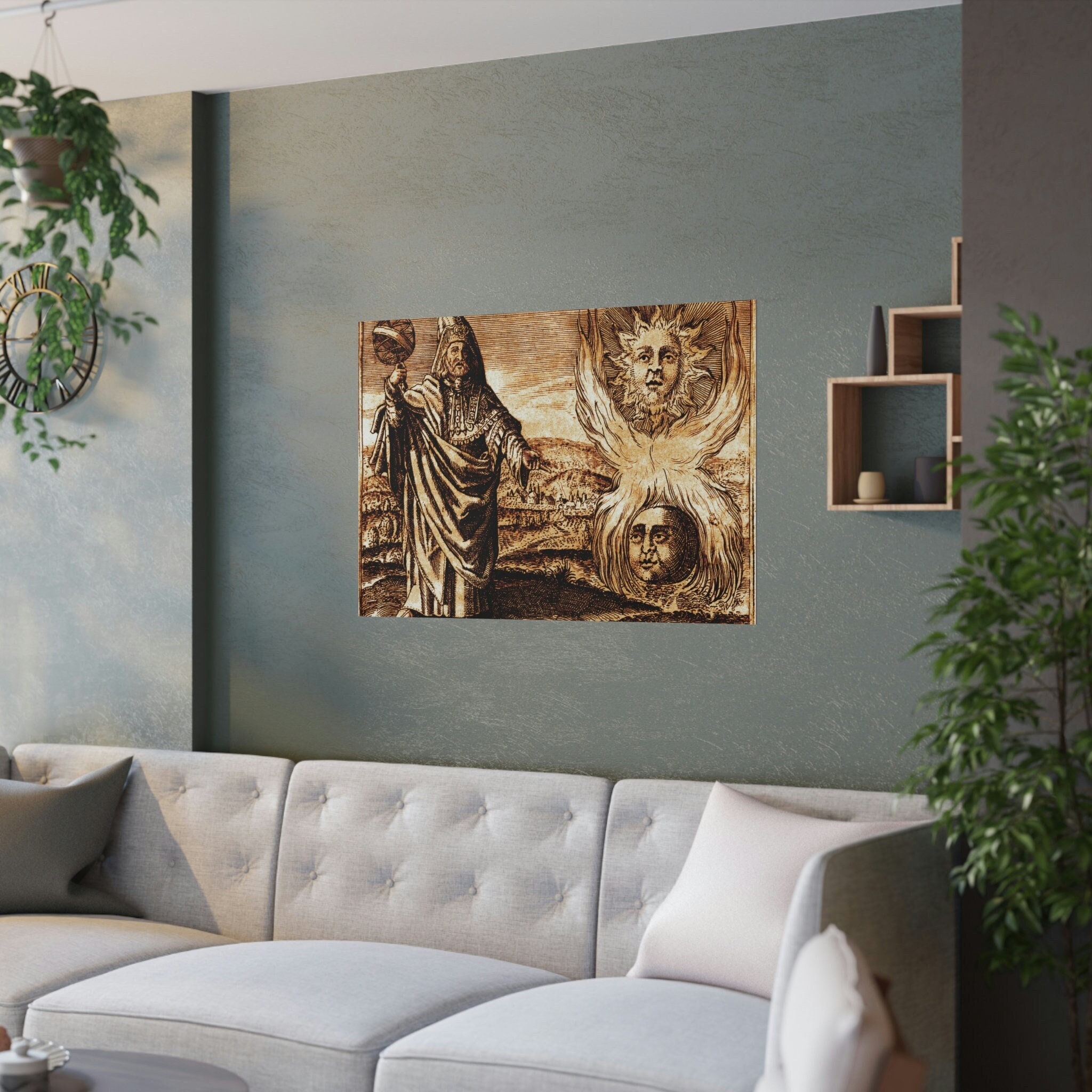 Hermes Trismegistus Alchemist Occult Decor Occult Art Occult Print ...