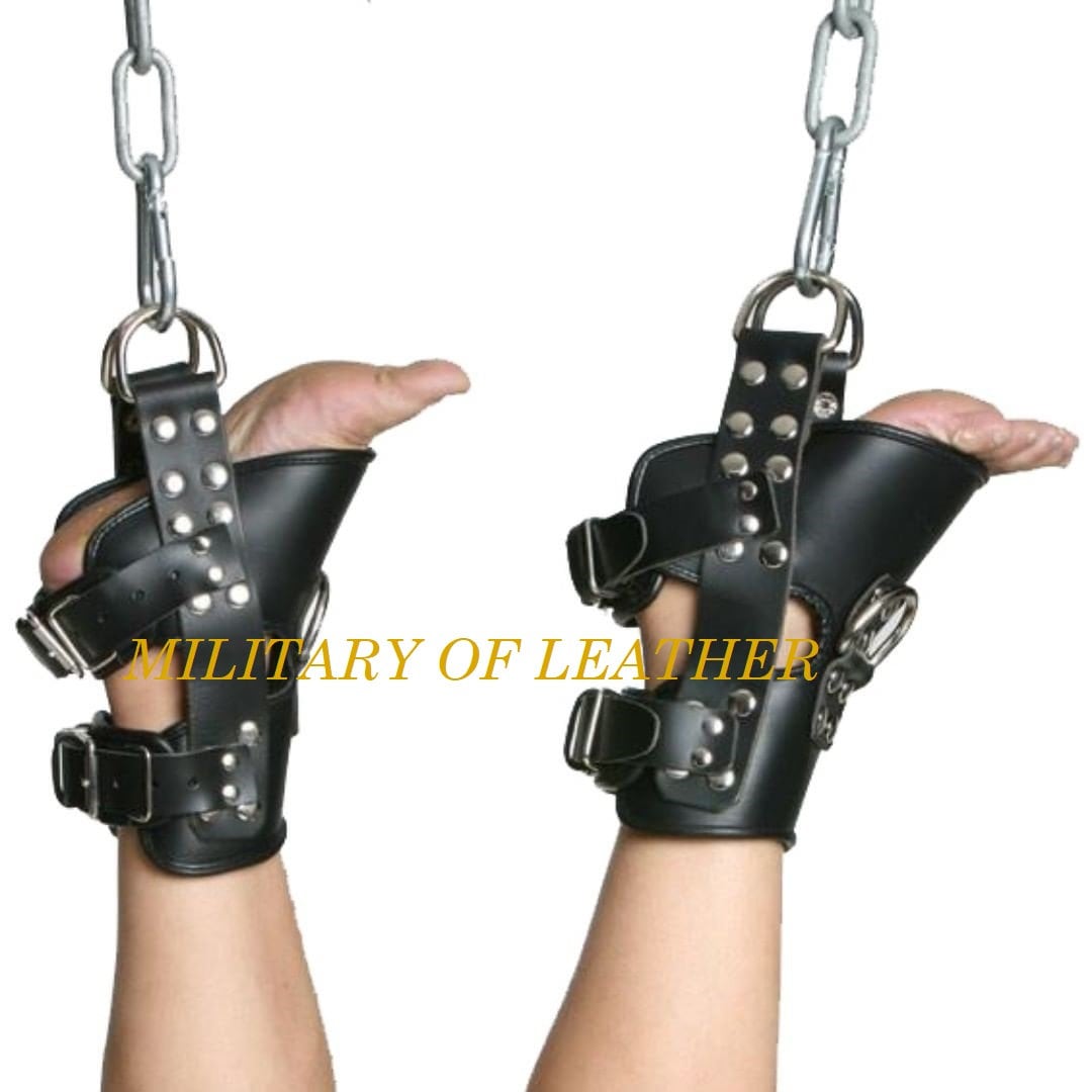 Real Leather Bondage Suspension Ankle Cuffs BDSM Suspension - Etsy