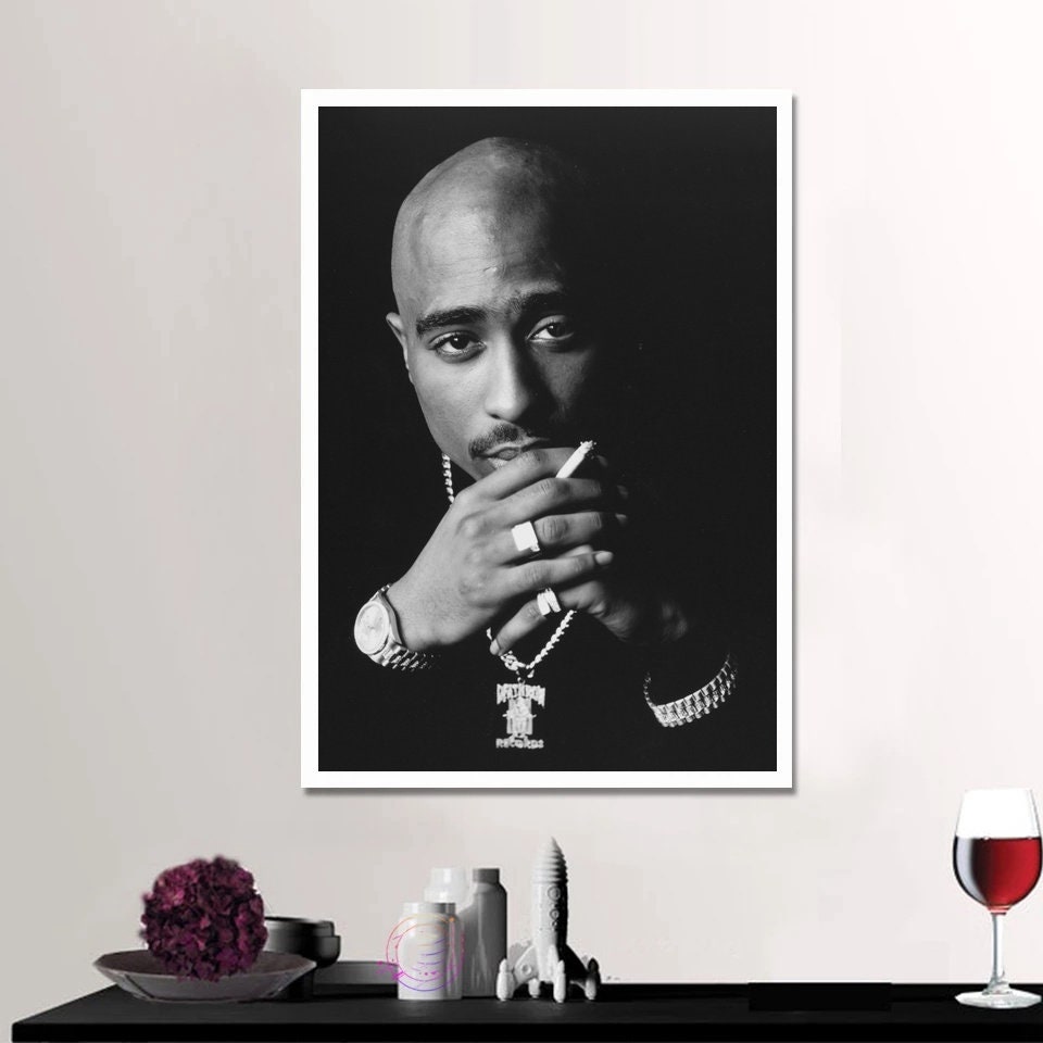 Tupac 2Pac Music Posters and Prints Canvas Painting Wall Art Home Decor ...