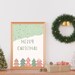 Christmas Wall Art Printable, Boho Christmas Decor, Modern Blush Pink ...