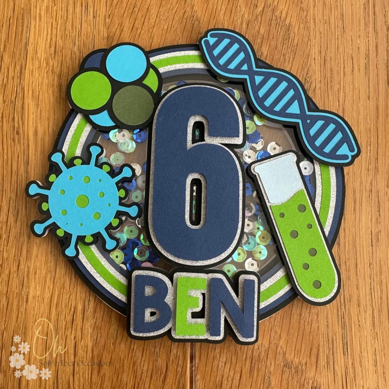 Science Cake Topper - Etsy