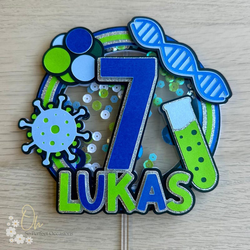 Science Cake Topper - Etsy