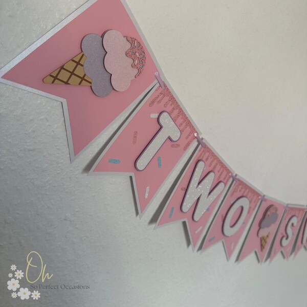 Two Sweet Birthday Banner - Etsy