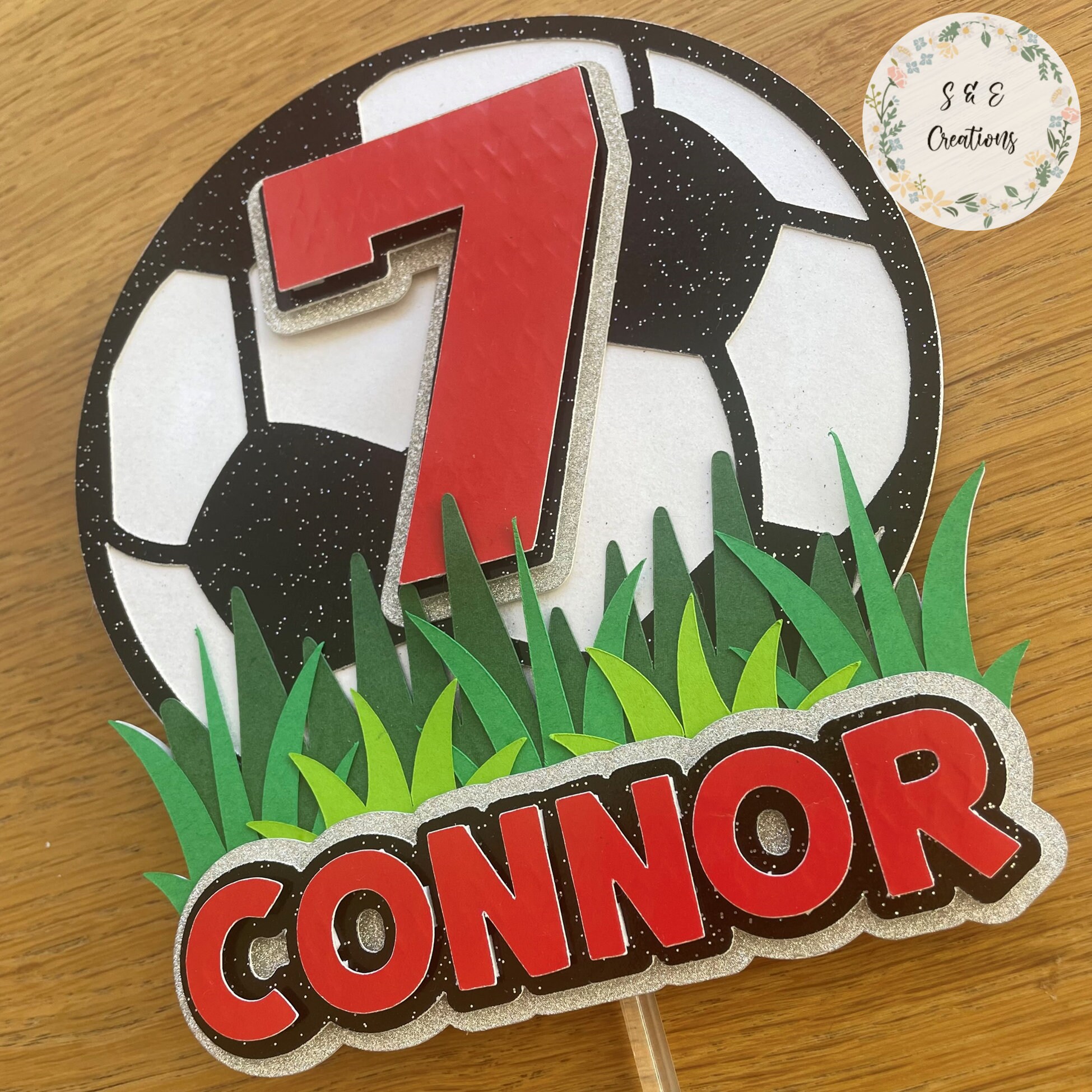 Football Cake Topper Personalised Name and Age Birthday - Etsy UK