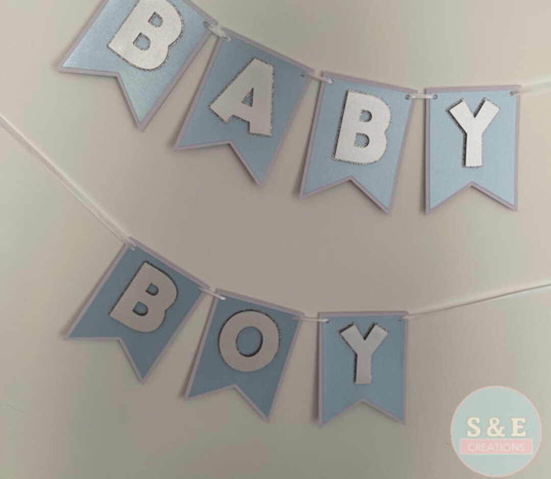Baby Boy Banner Baby Shower Banner Team Blue Baby Shower It's a Boy ...