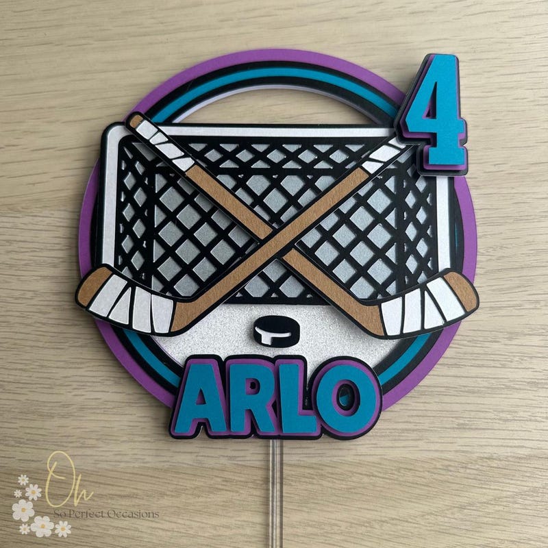 Hockey Cake Topper - Etsy