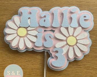 Daisy Name Cake Topper - Etsy UK