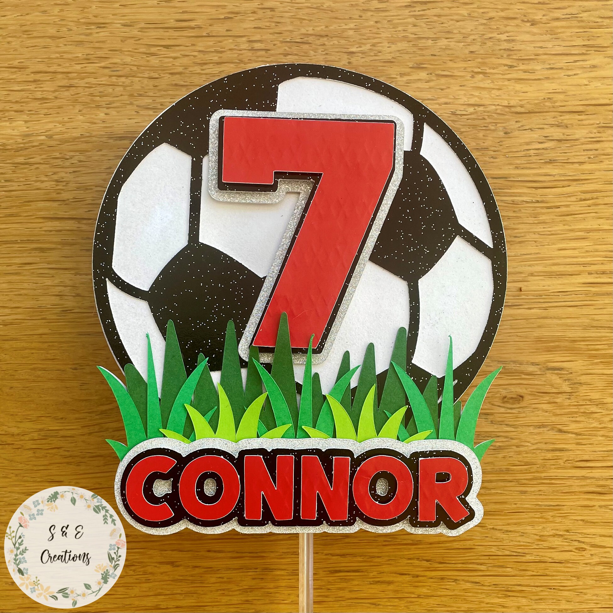 Football Cake Topper Personalised Name and Age Birthday - Etsy UK