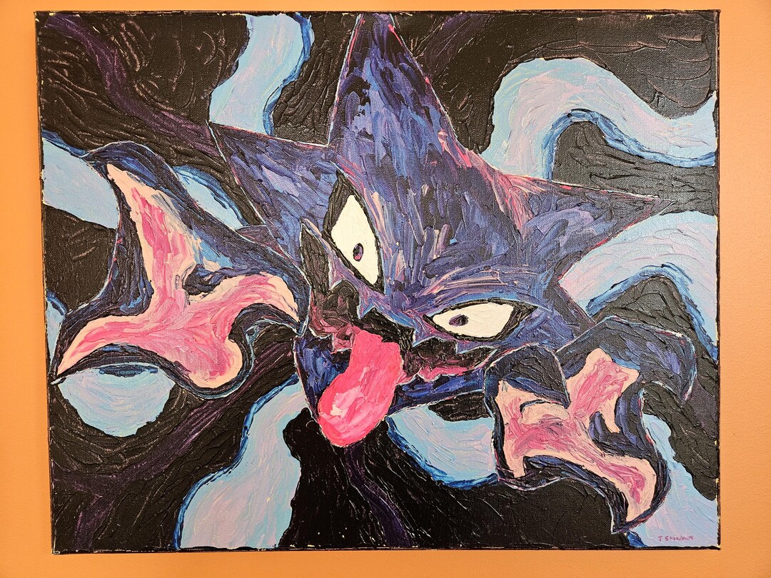 Haunter Pokemon. Original Hand-made Wall Art. Acrylic Painting. - Etsy