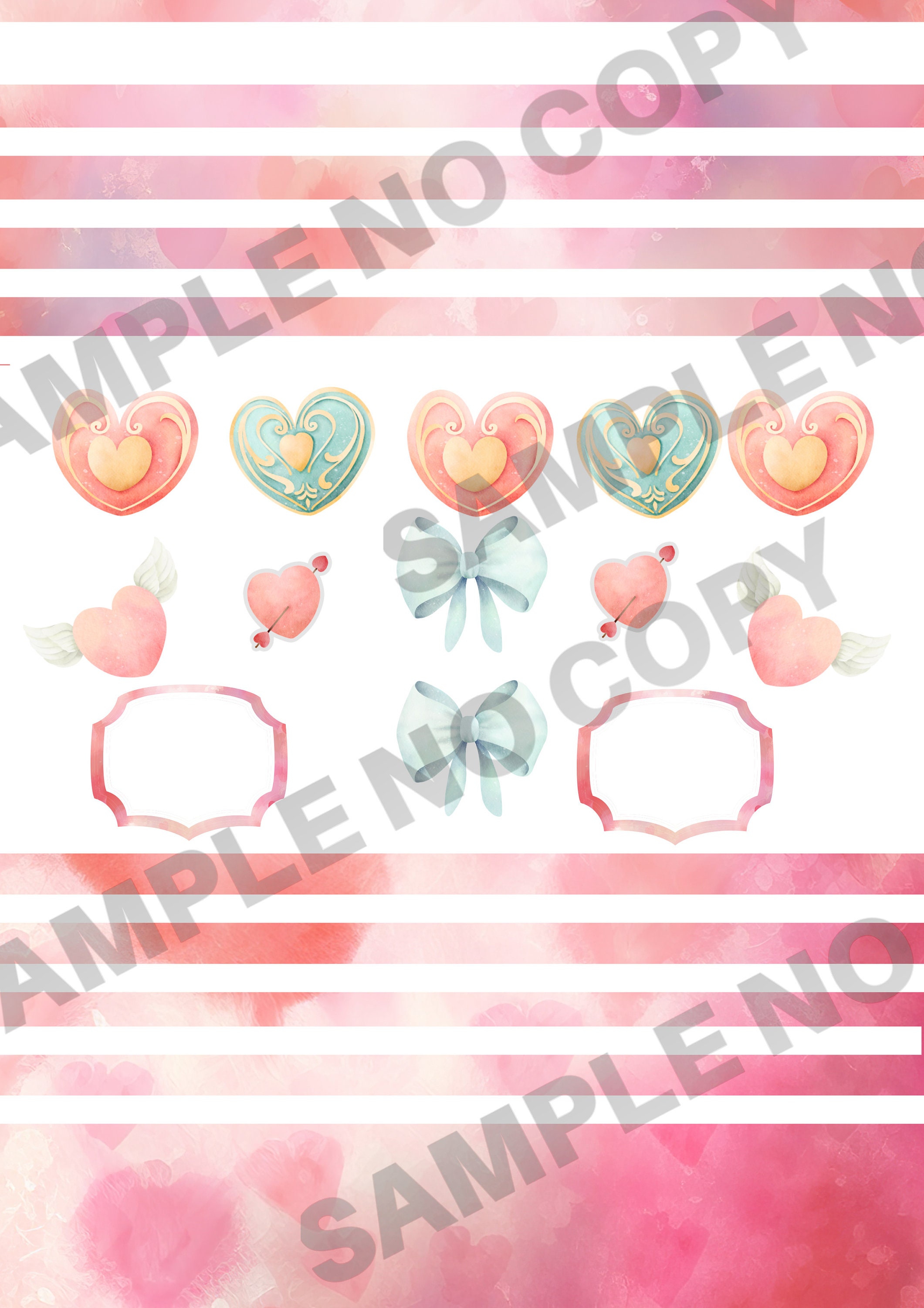 VALENTINE'S STICKER SPREAD Printable Digital Download - Etsy