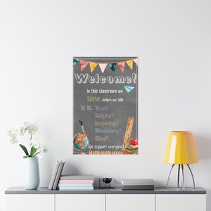 Printable Classroom Poster - THINK Inspirational Wall Decor - Etsy