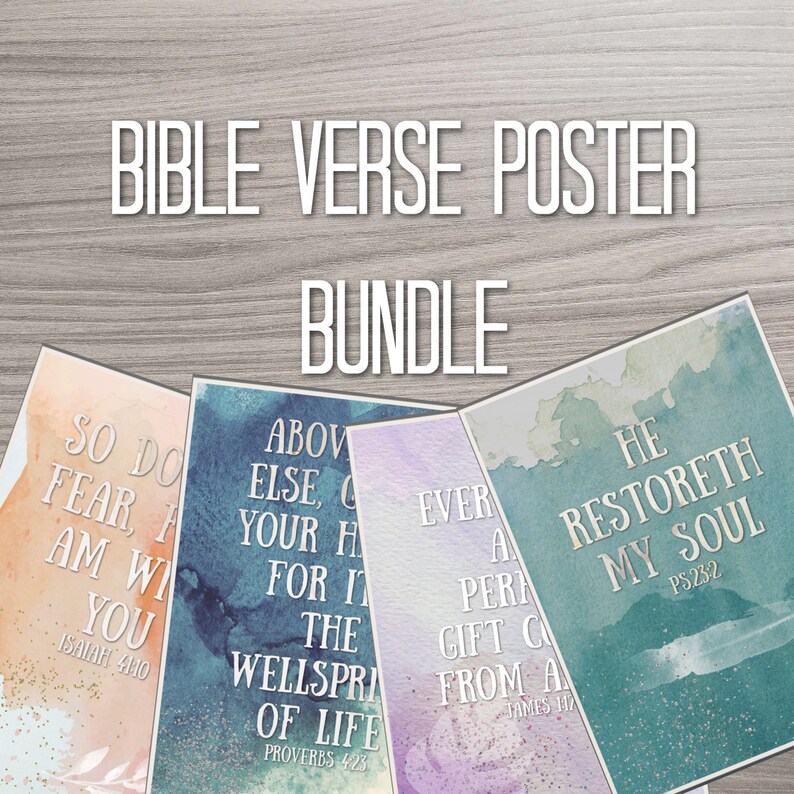 Printable Posters Bible Verses bundle No.1 - Etsy