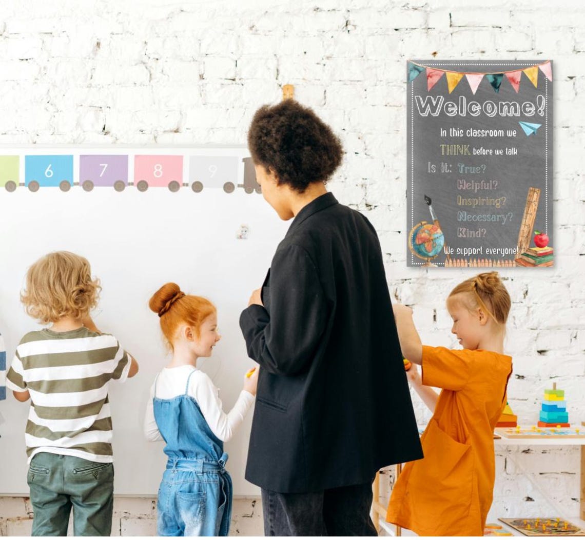 Printable Classroom Poster - THINK Inspirational Wall Decor - Etsy