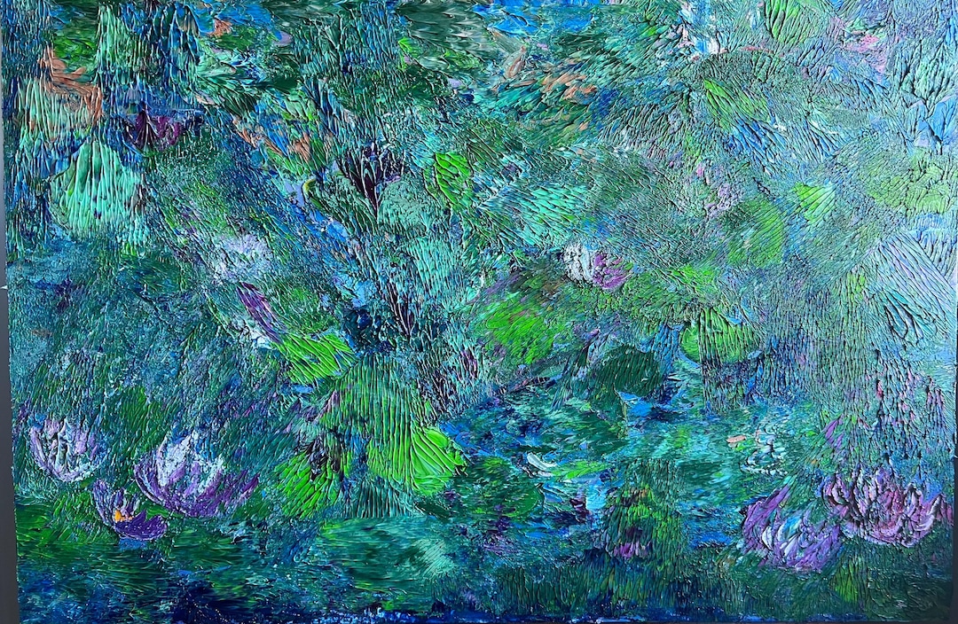 The Restless Pond Oil Painting on Canvas (36” X 24”) - Etsy