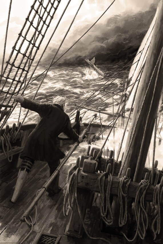 Poster Moby Dick. Art Print Wall Art - Etsy