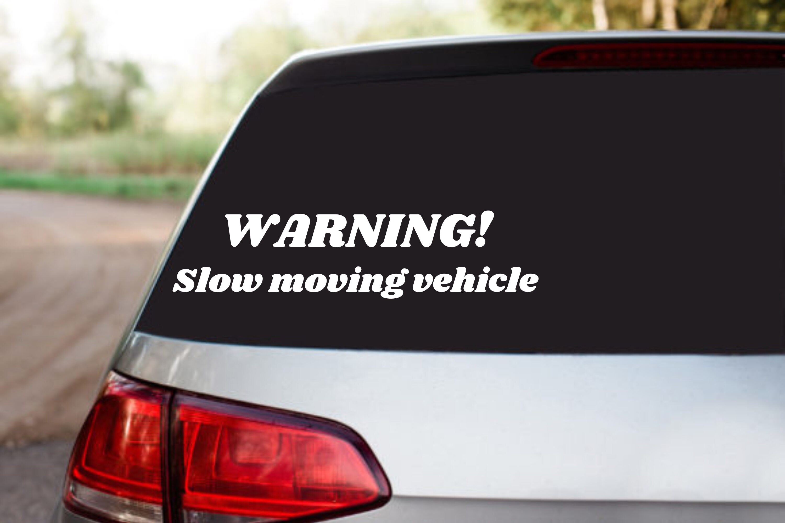 Warning, Slow Moving Vehicle, Car Decal Car Decals Name Stickers Logo ...