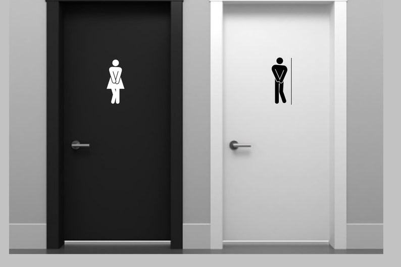 Washroom Symbol Decal Car Decals Name Stickers Stickers - Etsy