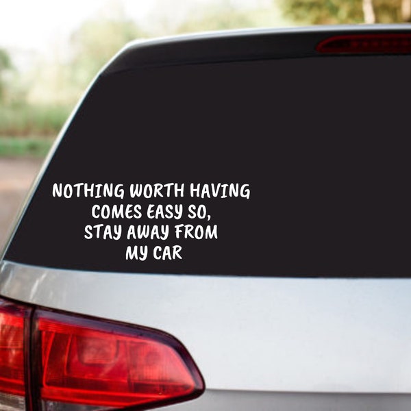 Nothing Worth Having - Etsy