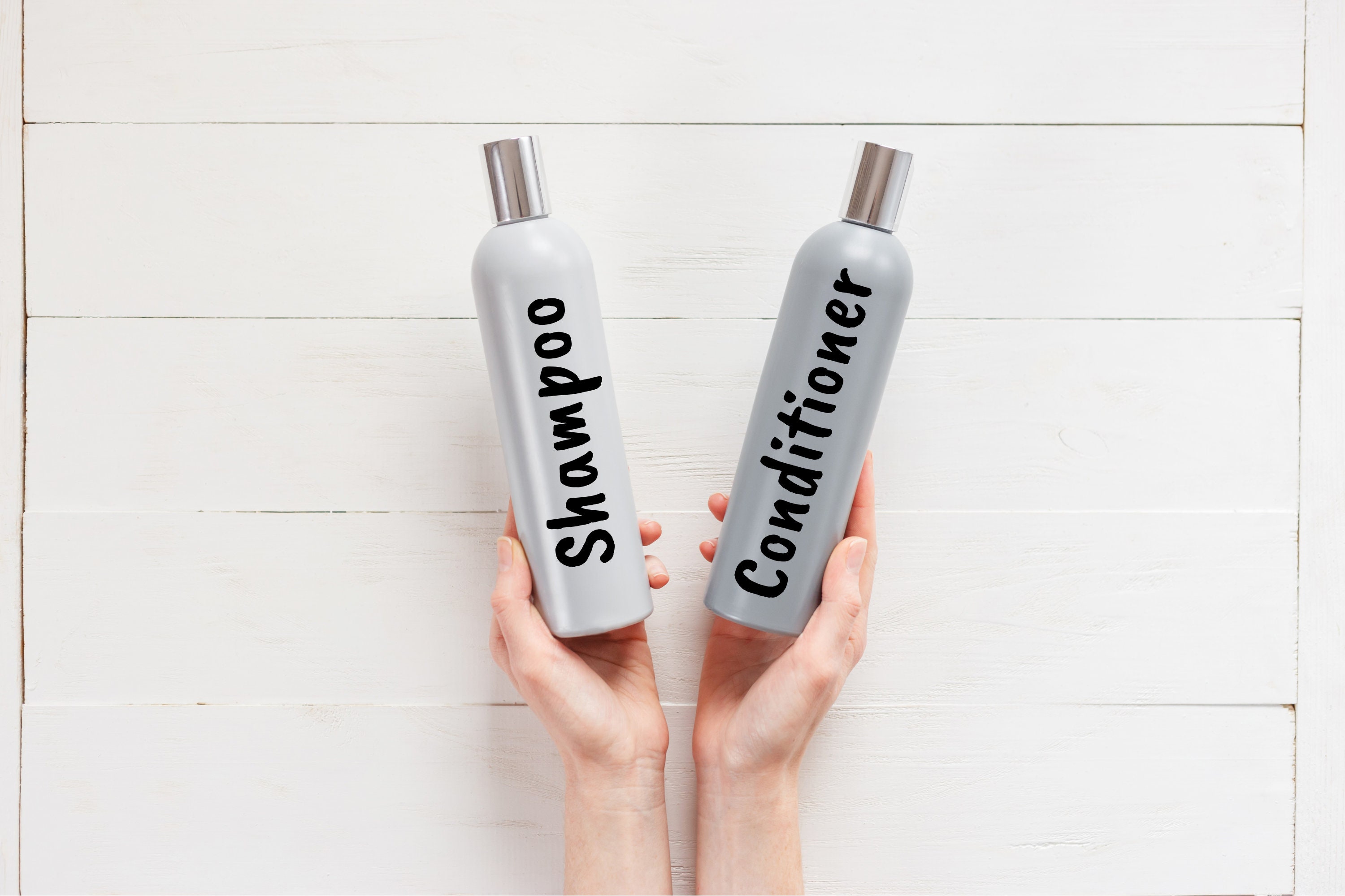 Bathroom Bottles Custom Text Decals DECAL ONLY Washroom Decals Washroom ...