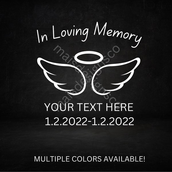 In Loving Memory Car Decal - Etsy