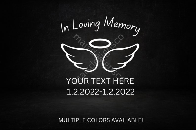 In Loving Memory Custom Decal Car Decals Name Stickers - Etsy
