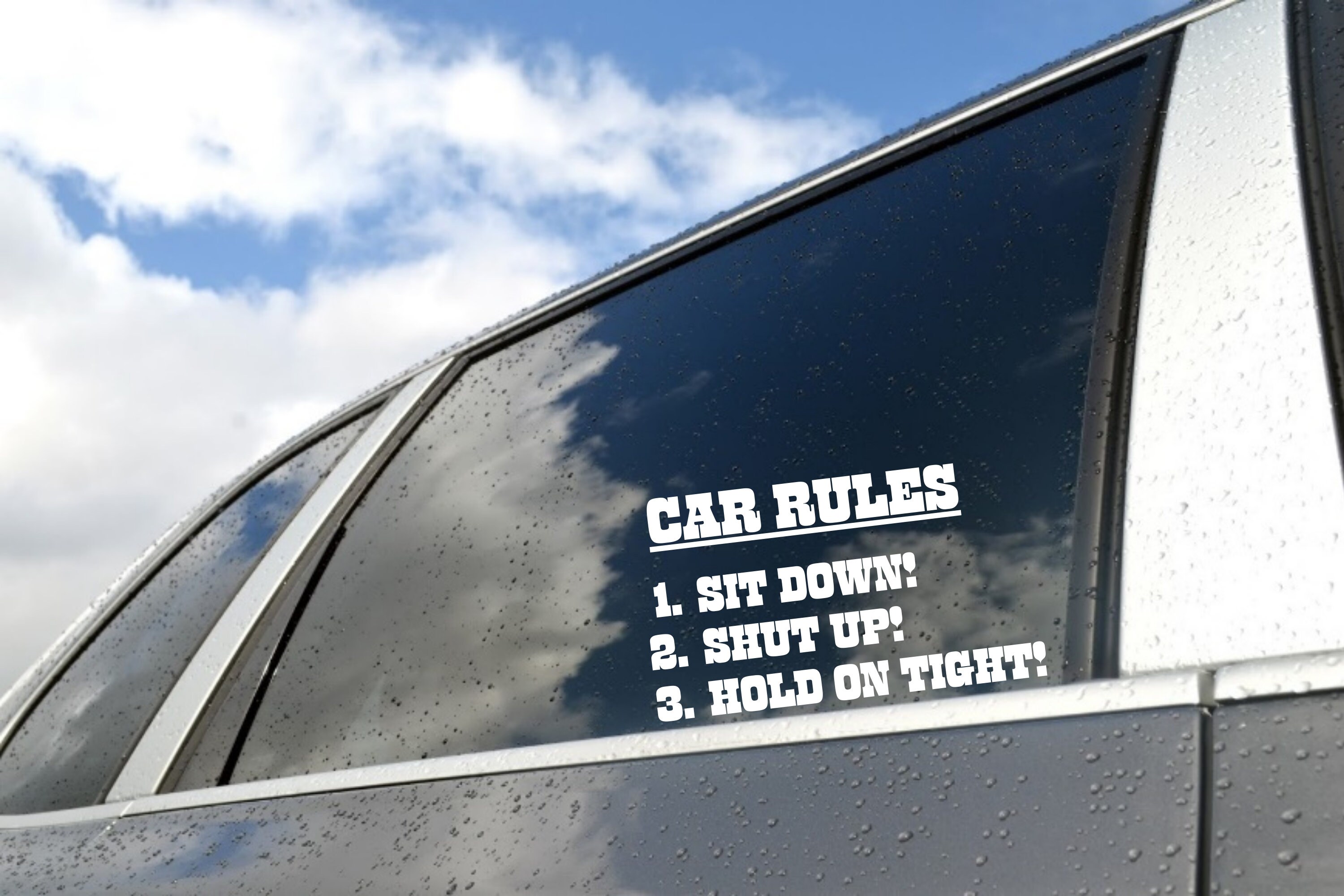 Car Rules, Funny Car Decal Car Decals Name Stickers Stickers for Cars ...