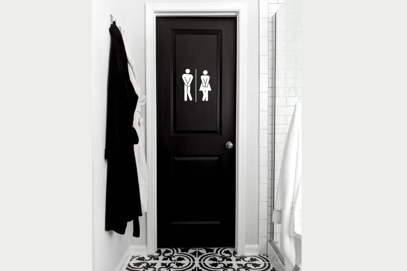 Washroom Symbol Decal Car Decals Name Stickers Stickers - Etsy